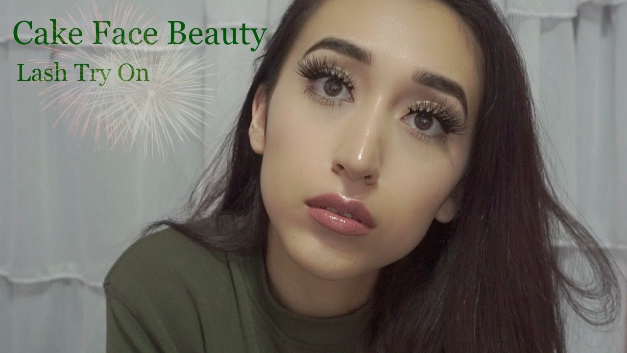 Cake Face Beauty Lash Try On| no liner - YouTube