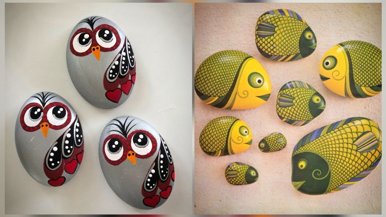 Creative Pebble Stone Art Ideas|| Unique And Attractive Pebble Stone ...