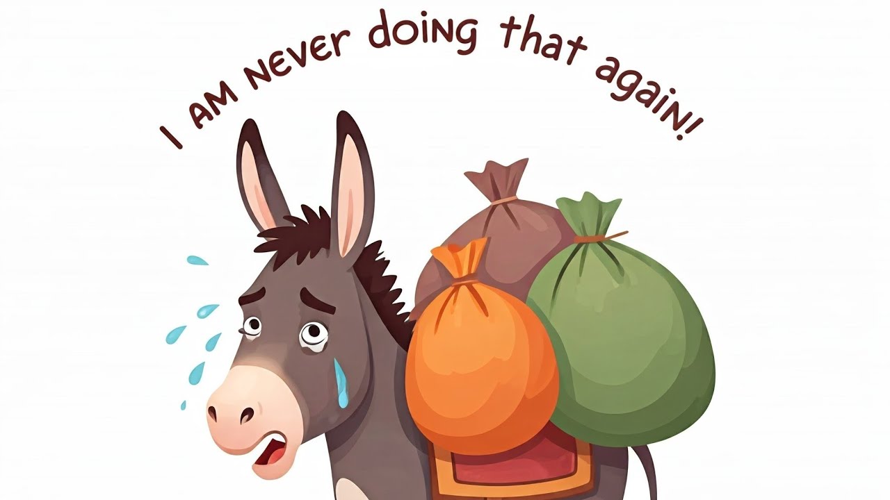 The Donkey's 🫏lesson: No shortcuts! Video for kids #animaltales #funny ...