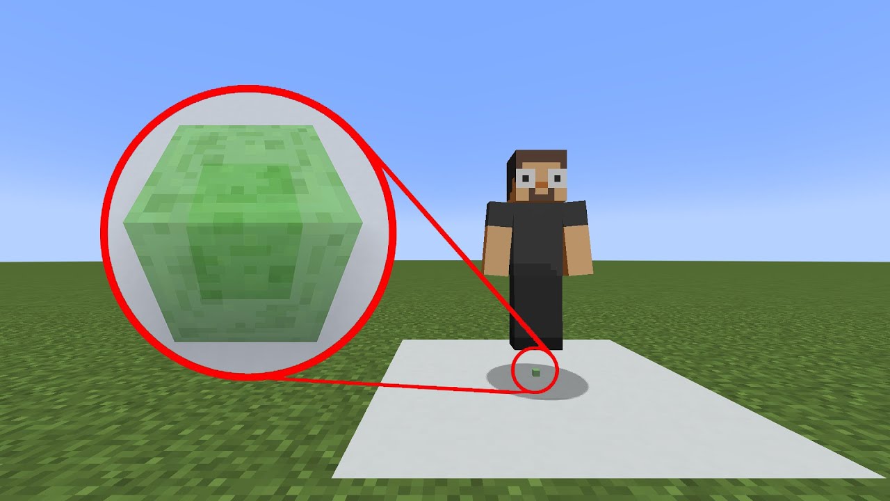 mlg on 1 pixel slime block - YouTube