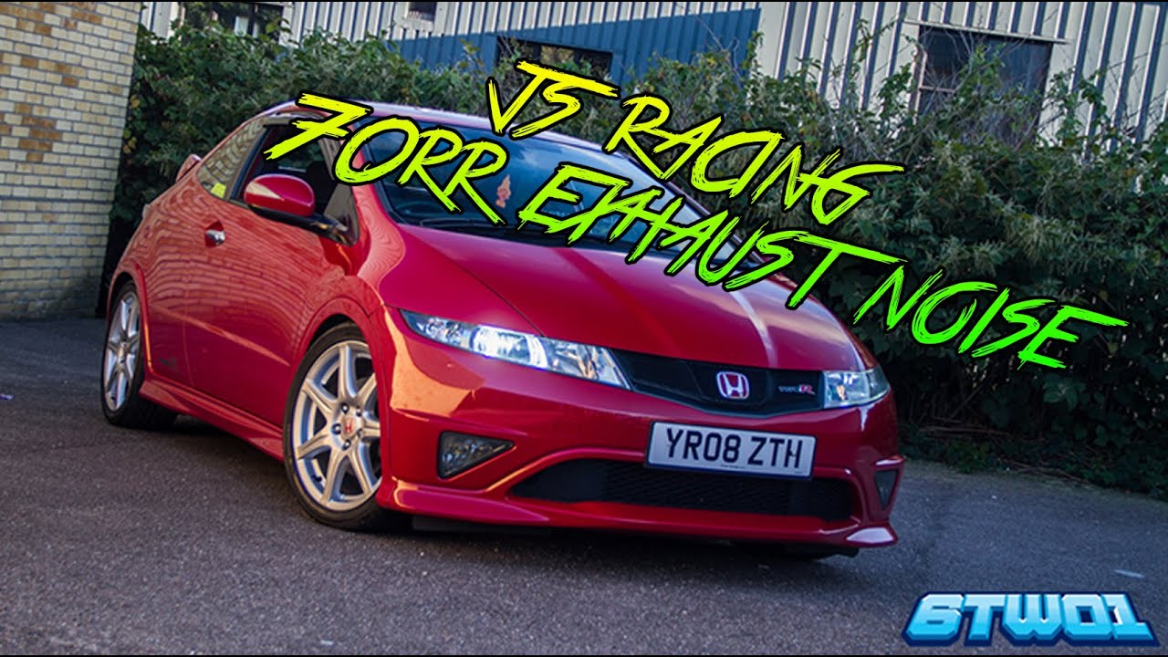 Honda Civic FN2 Type R J's Racing 70RR Exhaust System Noise - YouTube