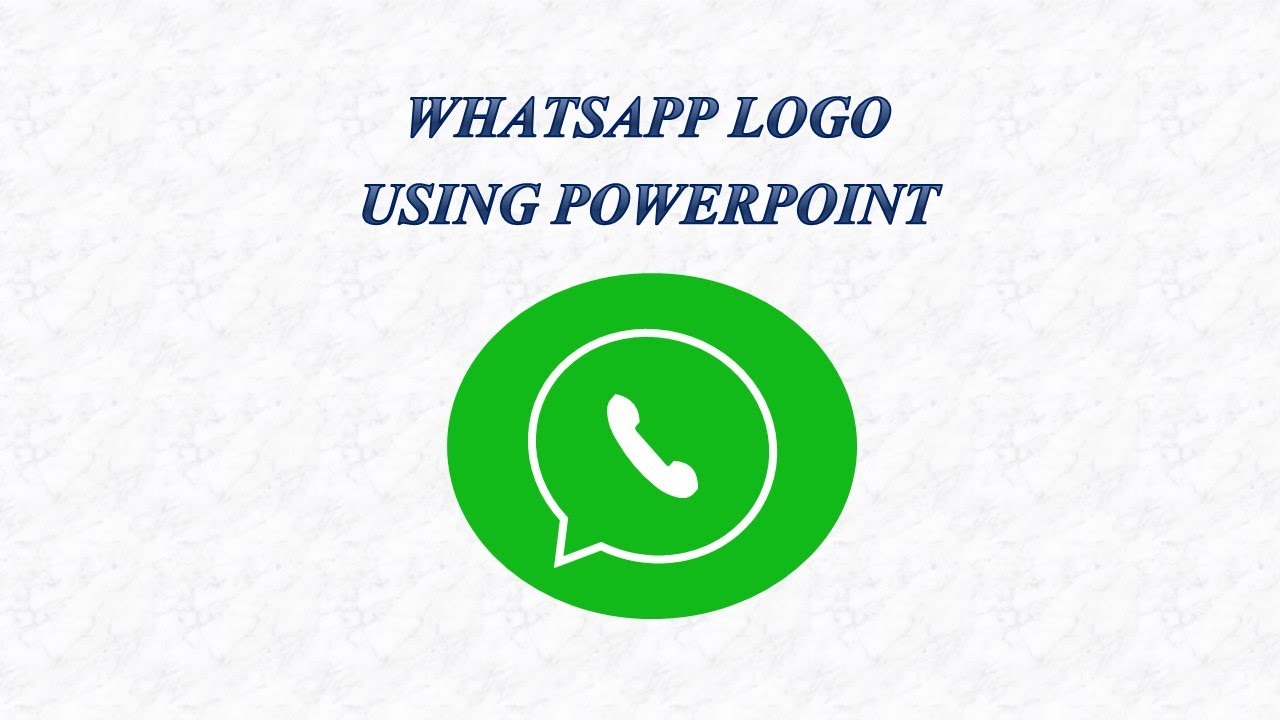 Tutorial to create WhatsApp logo using PowerPoint - YouTube