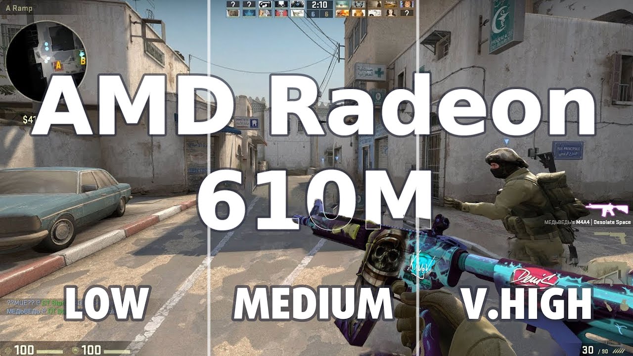 🎮 AMD Radeon 610М - CS:GO gameplay benchmarks (1080p) - YouTube