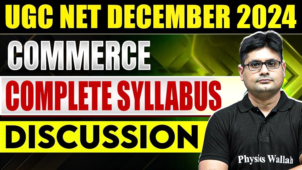 UGC NET Syllabus 2024 | UGC NET Commerce Syllabus 2024 | Saurabh Puri ...