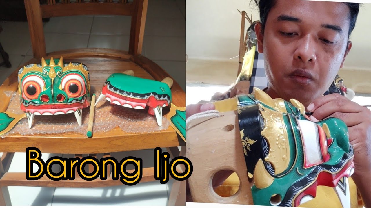 Pewarnaan Barong Gadang /Hijo oleh Komang Mega di I Wayan Muka Mask ...