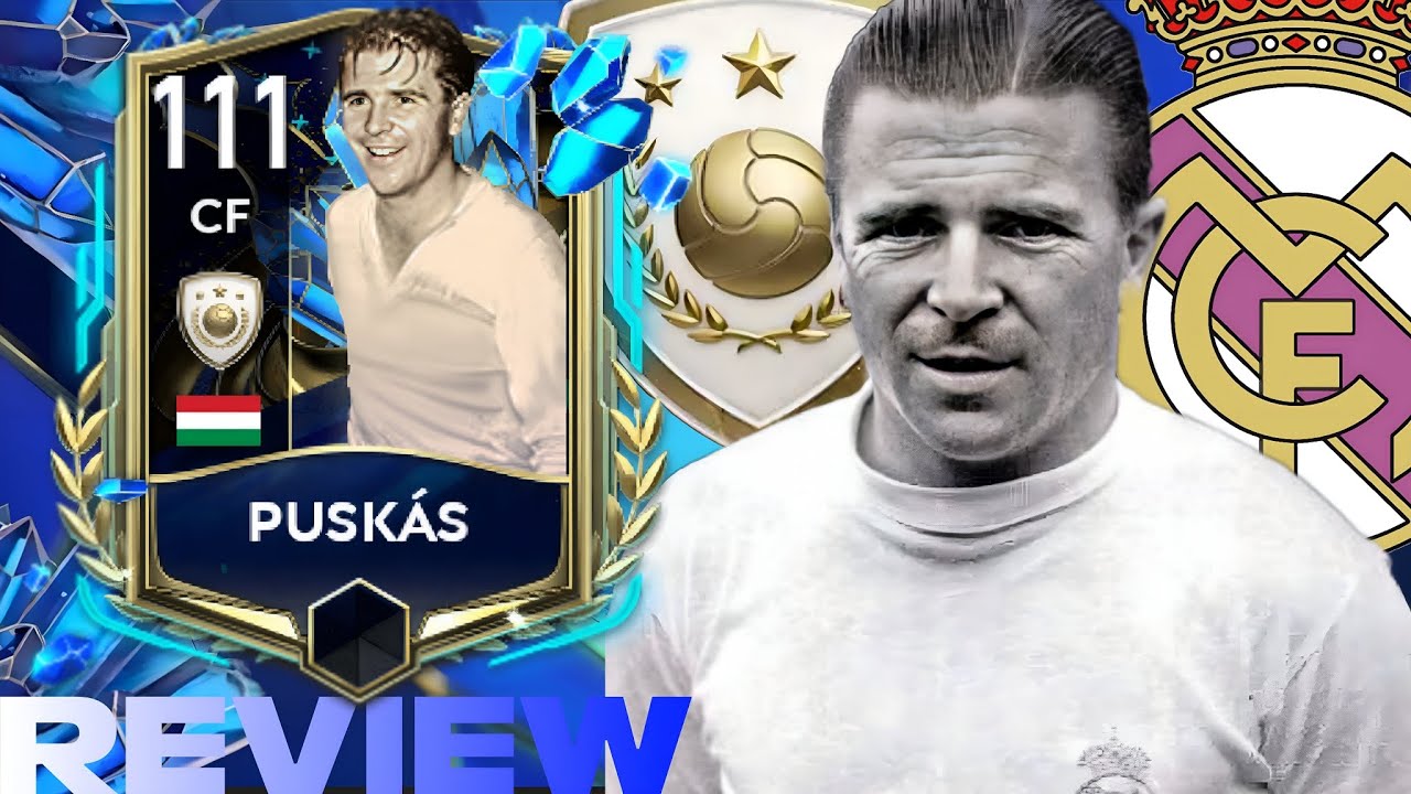 FIFAMOBILE| FERENC PUSKÁS 111 RATED TOTS EVENT ICON GAMEPLAY REVIEW ...