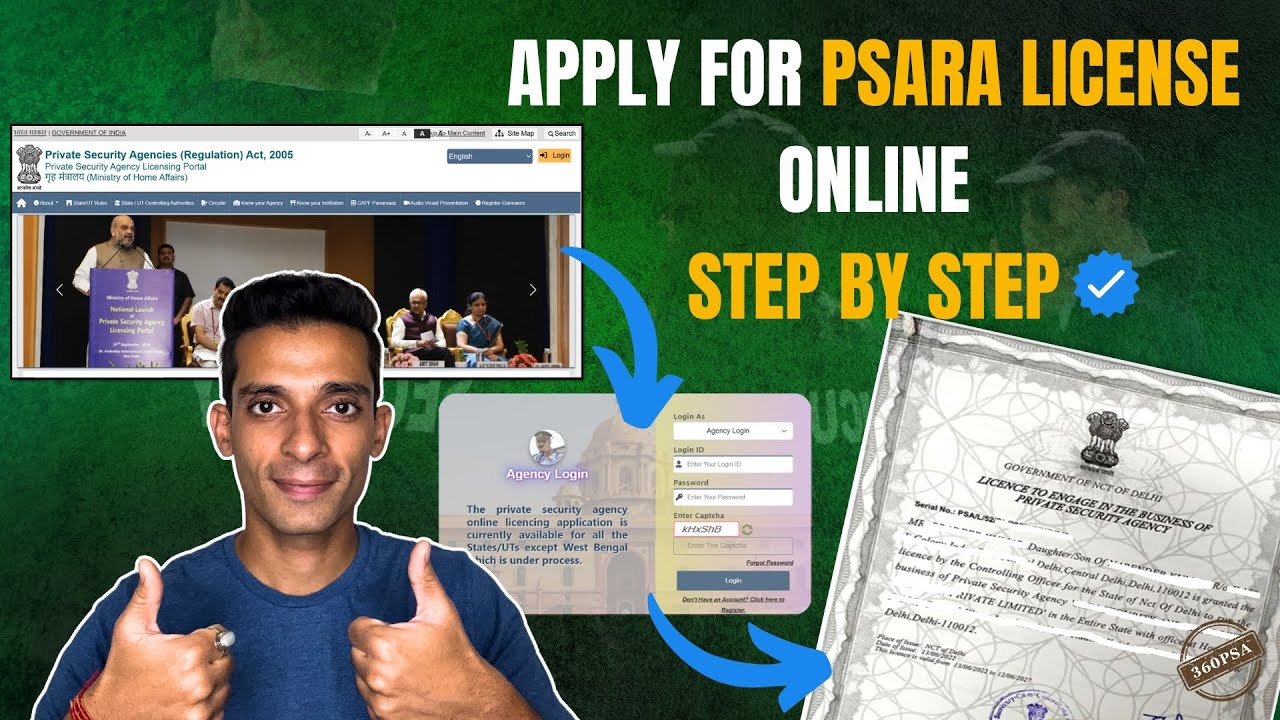 How to apply for PSARA License in 2025 - Step by Step Online Process ...