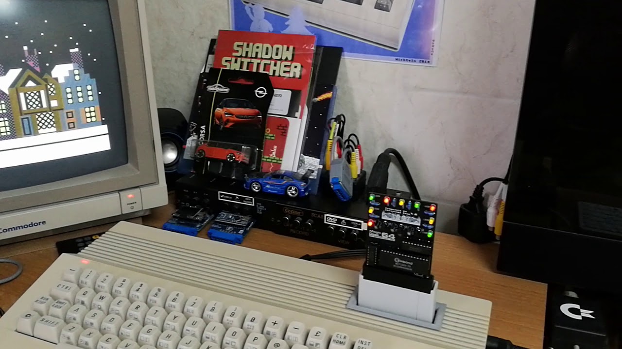 C64 X-Mas Demo Custom Cartridge PCB with blinking LEDs - YouTube
