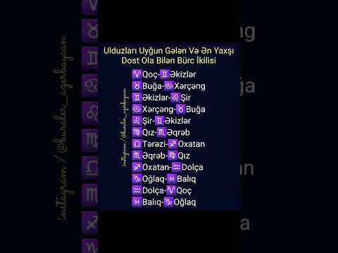 Ulduzları uyğun olan və ən yaxşı dost ola bilən bürc ikilisi