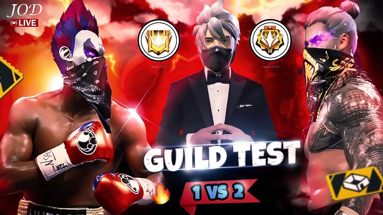 LIVE GUILD TEST 1 VS 2😎TEAM CODE GIVEAWAY 😈 #freefirelive # ...