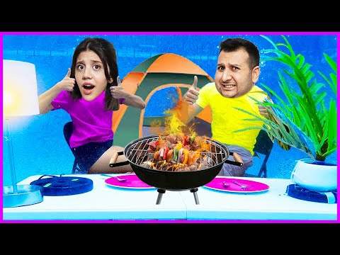 HAVUZUN DİBİNDE KAMP YAPMAK YAĞMUR KAYA