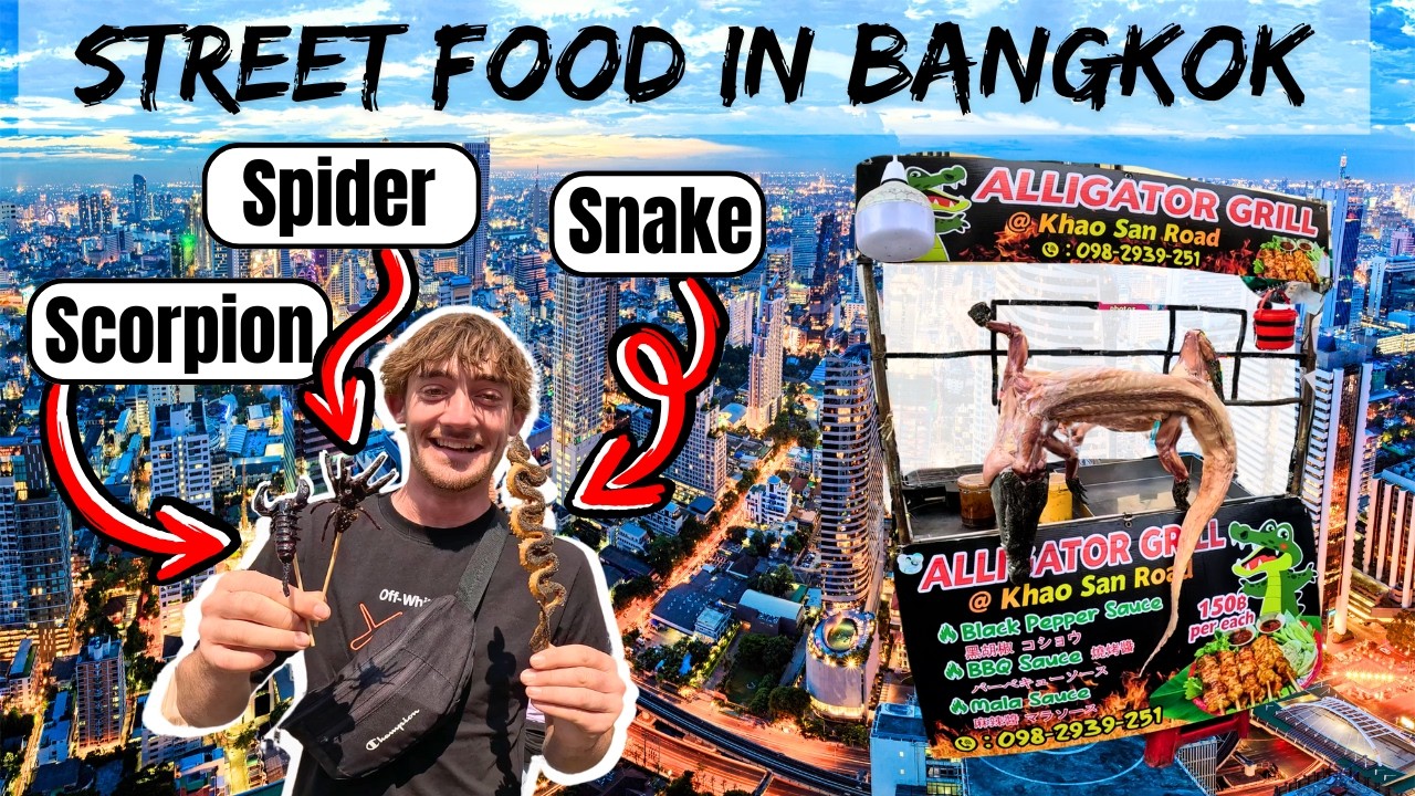Bangkok Food Tour: Scorpion, Snake, Street Food & Thai Classics - YouTube