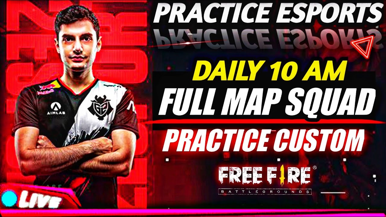 Free Fire Live🔥 Full Map Squad |Esports Practice Custom| Intrested ...
