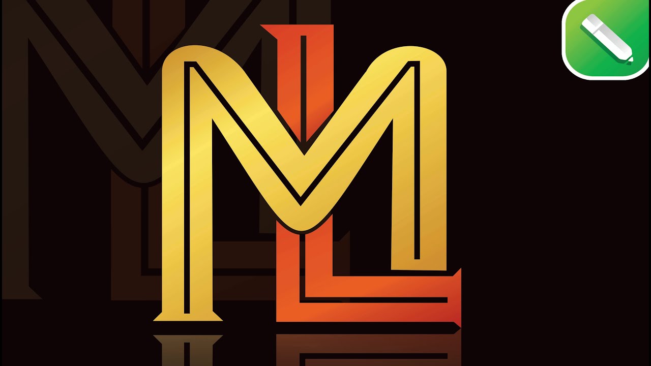 How to Make LM Text Logo Design in CorelDraw | Tutorial - YouTube