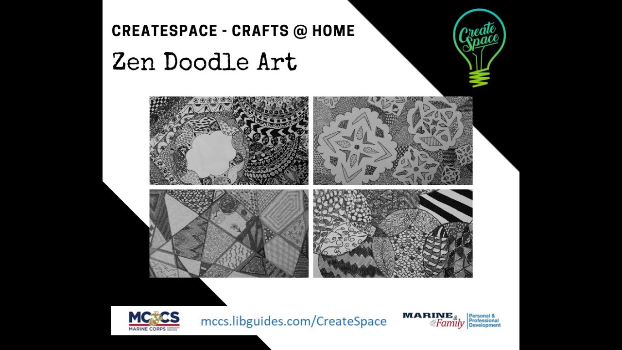 CreateSpace - Crafts @ Home - Zen Doodle art - YouTube