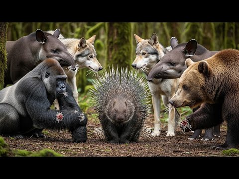 Porcupine vs Gorilla, Wolf Pack, Tapir & Brown Bear - Who SURVIVES?