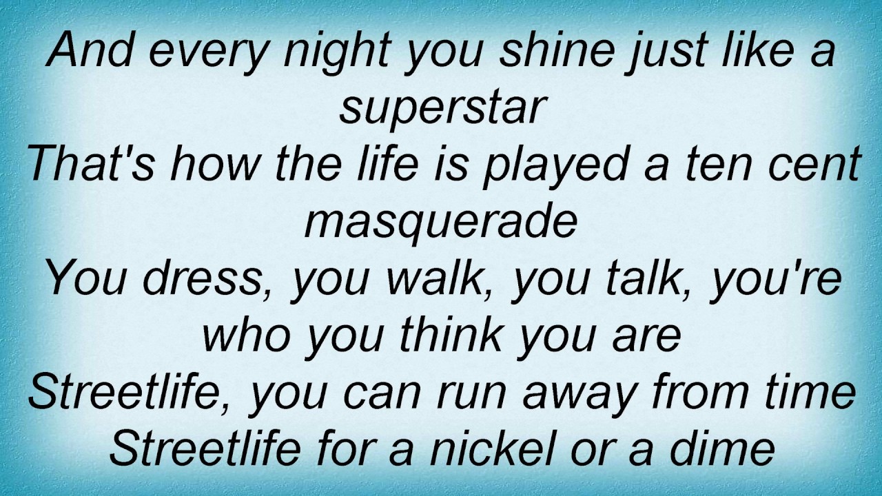 Randy Crawford - Streetlife Lyrics - YouTube