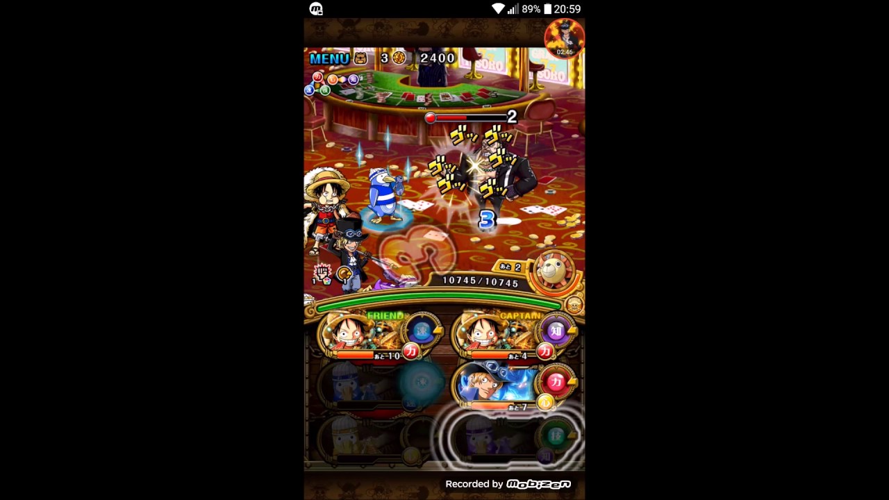 [OPTC] Grand Tesoro Ranking 15 Stamina - Log Luffy - YouTube