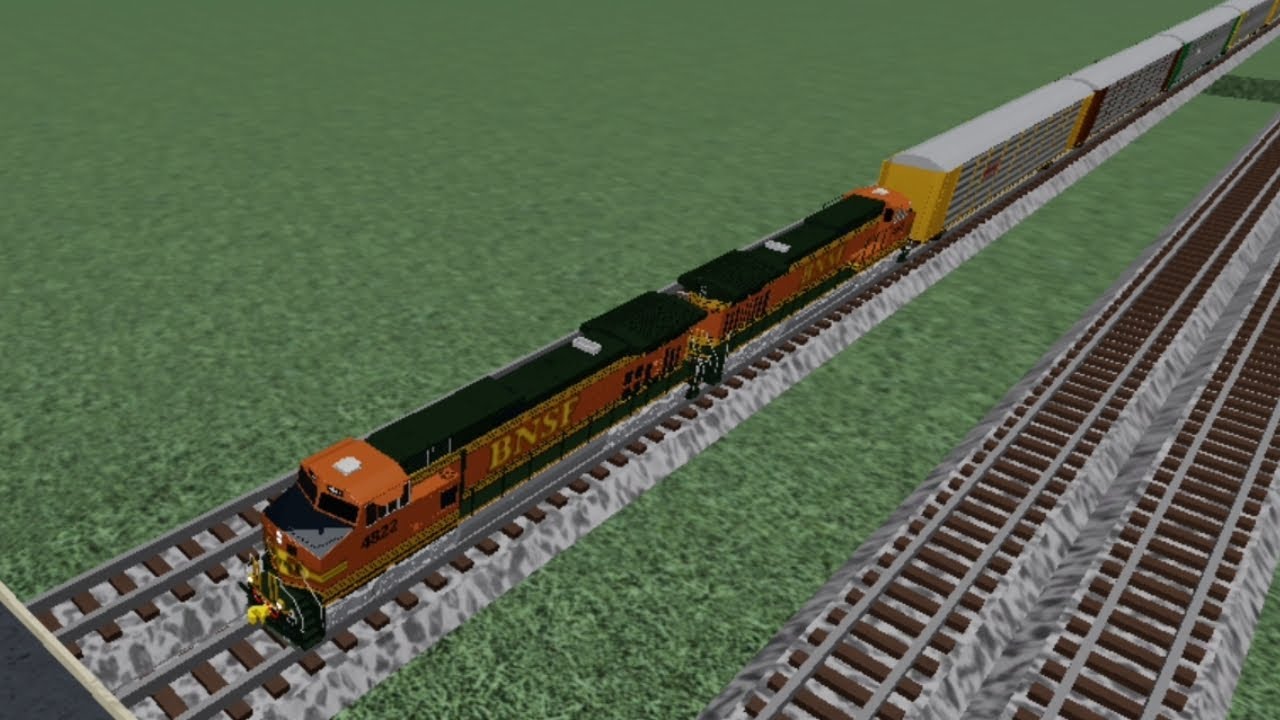 Awesome BNSF Dash 9s pulls a long autorack train - YouTube