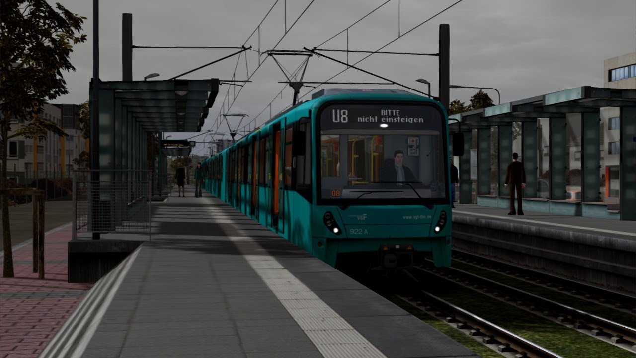 Train Simulator U Bahn Frankfurt V2 mit der U8 Richtung Riedberg - YouTube