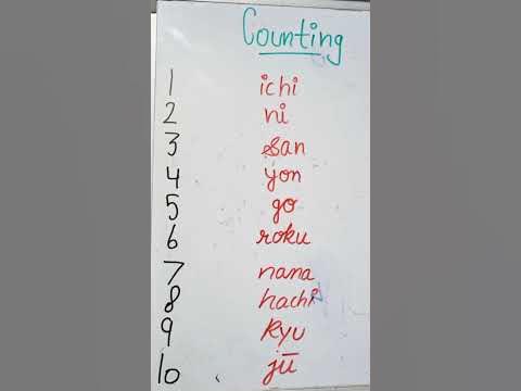 Japanese counting 1- 10 | Japanese Learning #shorts - YouTube