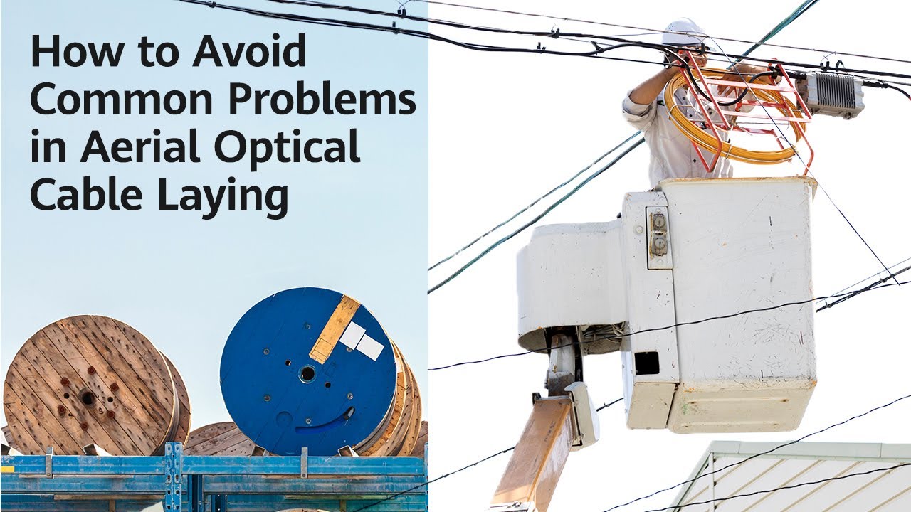 How to Avoid Common Problems in Aerial Optical Cable Laying - YouTube