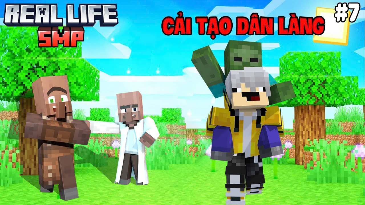 MINECRAFT REAL LIFE SMP TẬP 7: TÔI CẢI TẠO LẠI DÂN LÀNG TÌM CUỐN SÁCH ...