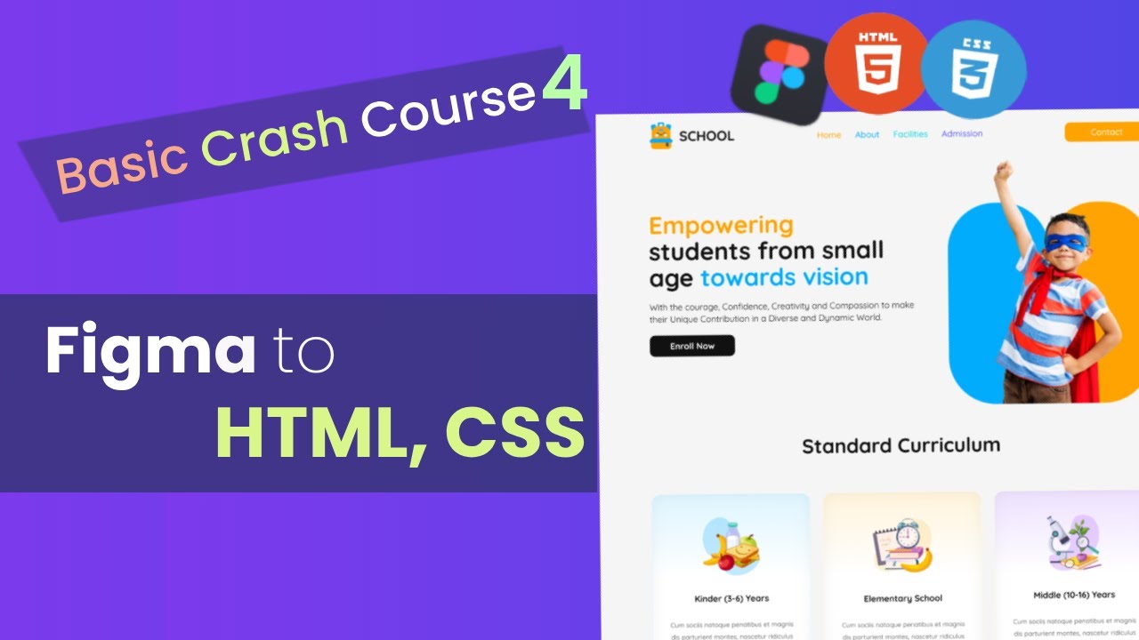 Figma Design to HTML and CSS | Basic Website Design | Bangla Tutorial ...