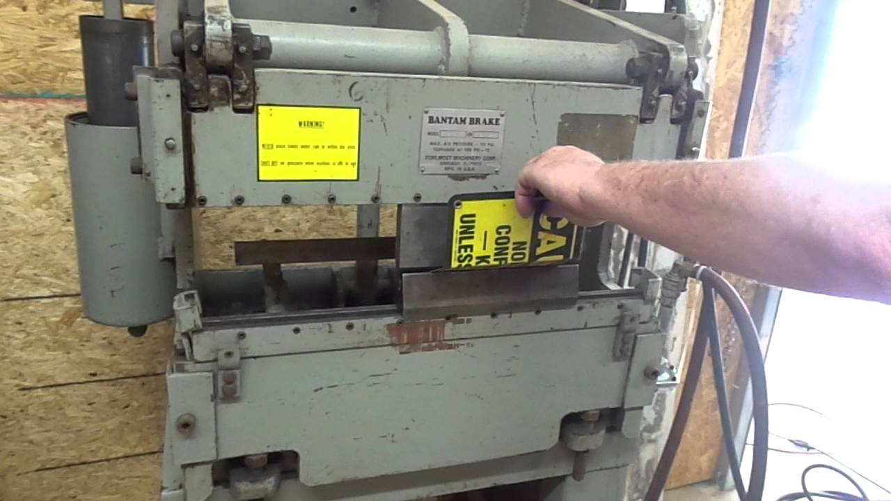 BANTAM B212 PRESS BRAKE 24" 12 TON STK 8678 - YouTube