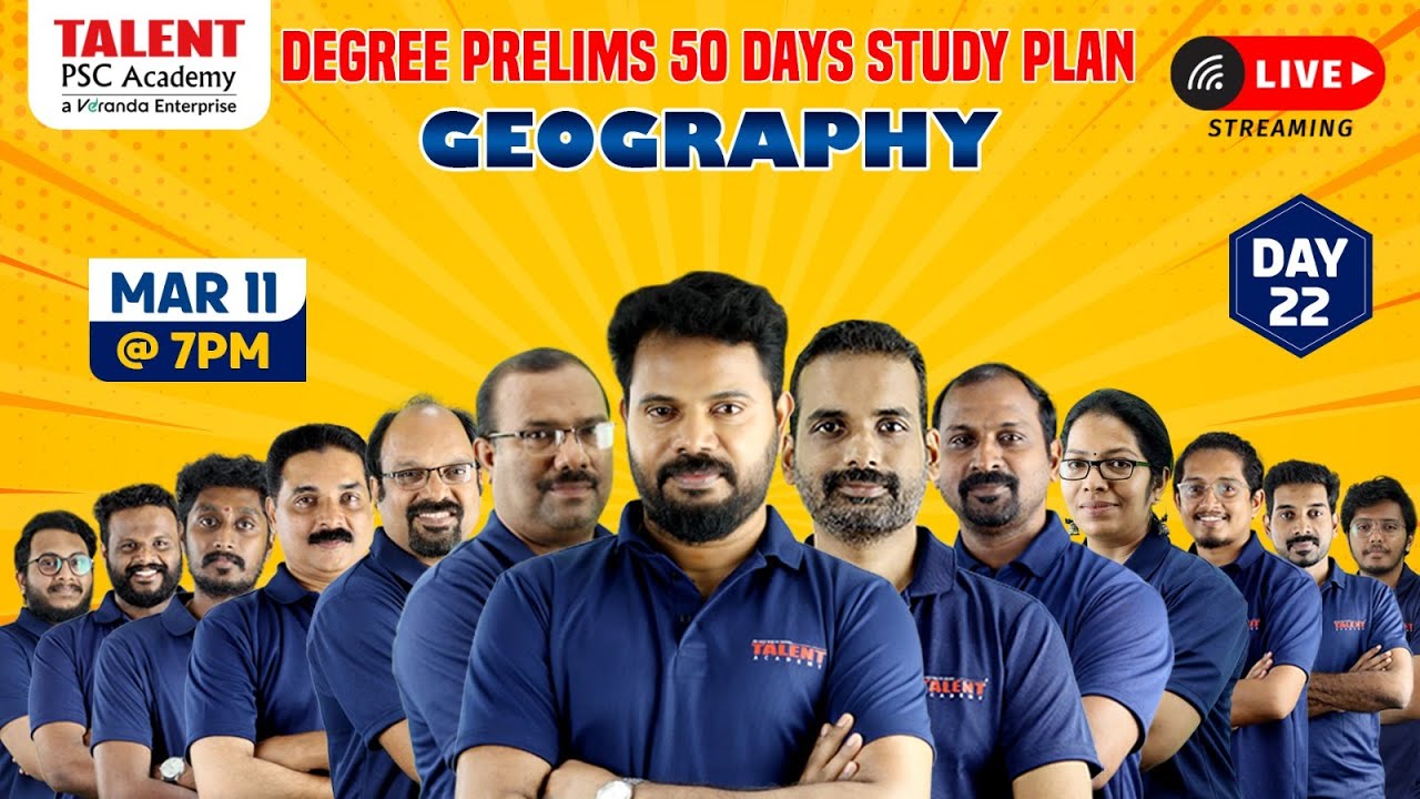 Degree Prelims 50 Days Study Plan - GEOGRAPHY | TALENT ACADEMY - Degree ...