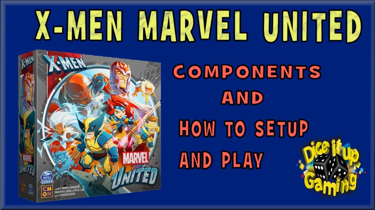 X-Men Marvel United components, setup and how to play - YouTube