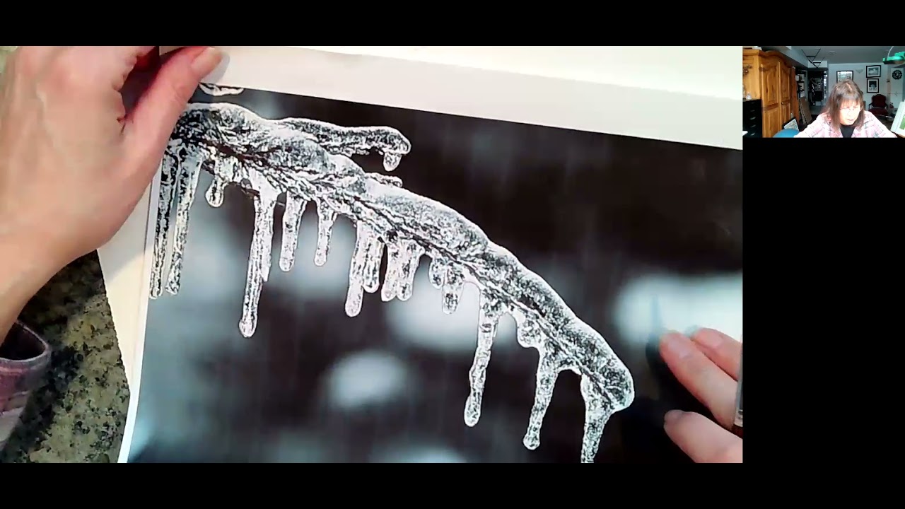 applying masking fluid on icicle - YouTube