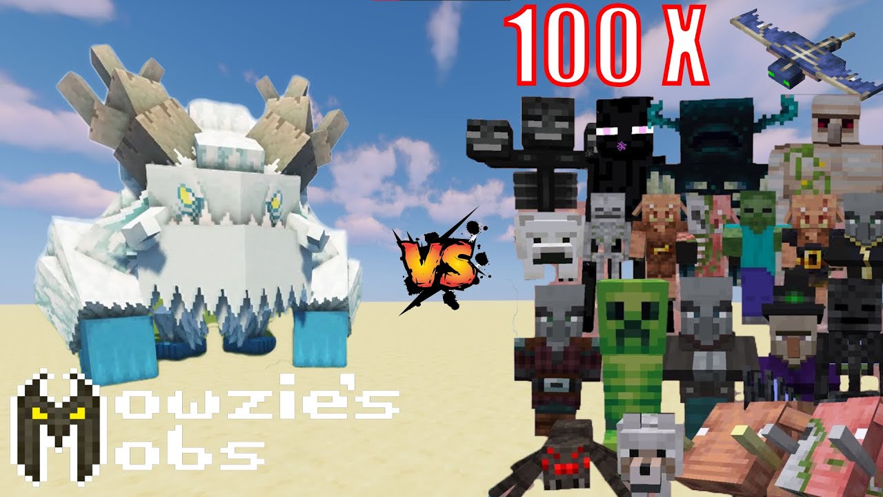 Frostmaw VS Minecraft Mobs X100 | Minecraft Mobs - YouTube