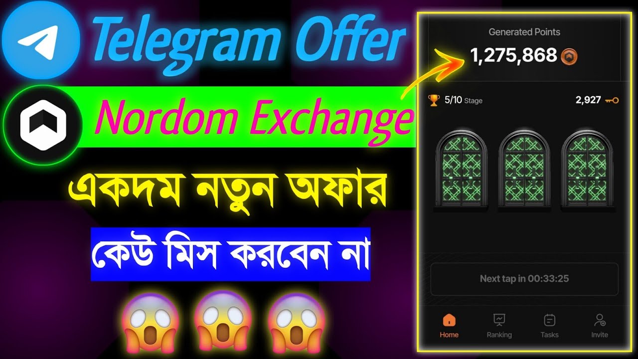 Nordom Exchange Telegram Mini App | Nordom Gates Free Airdrop Offer ...