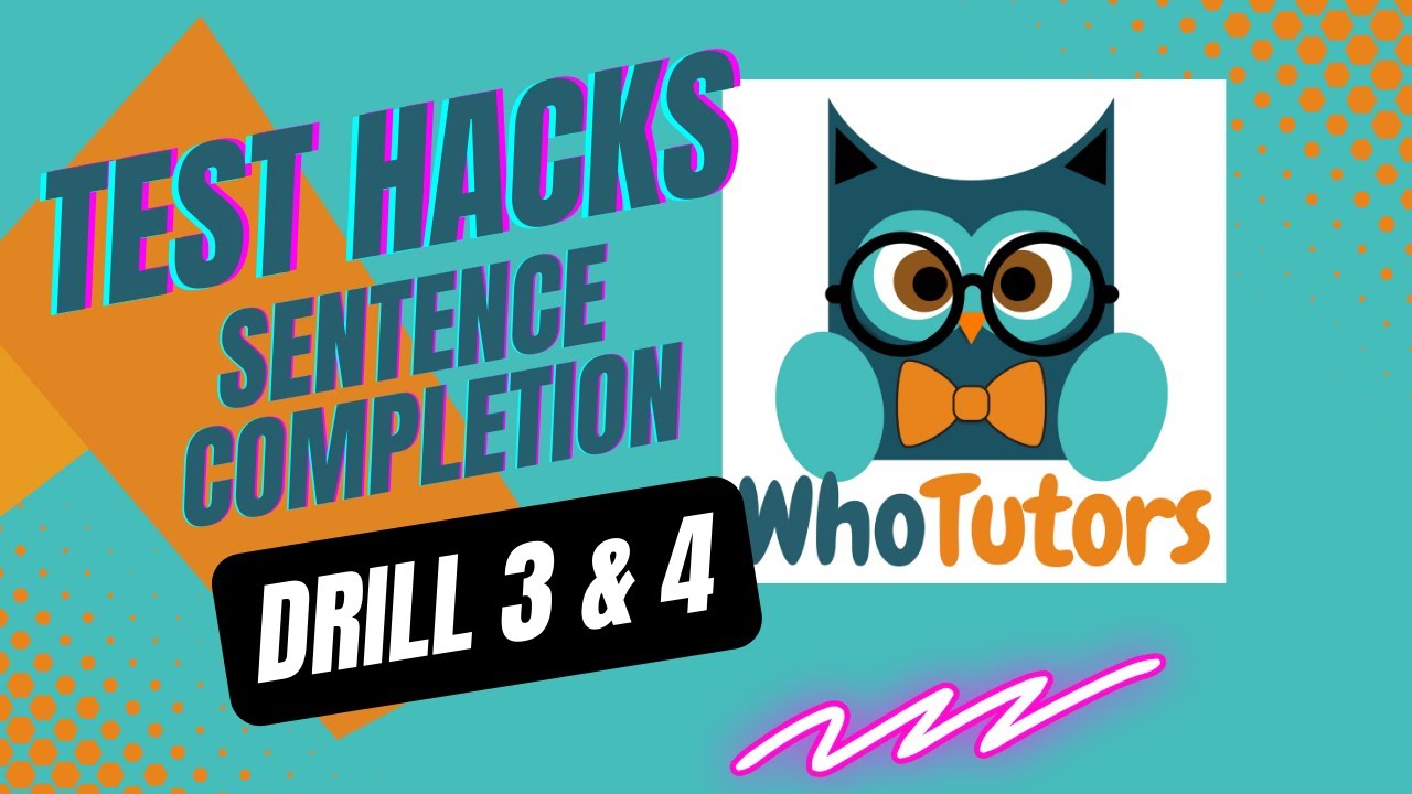 Sentence Completion Drill #3 & #4 - YouTube