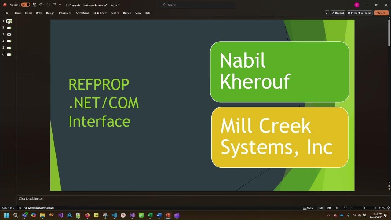 How to call REFPROP Methods from C#, VB.NET and Excel VBA Macros - YouTube