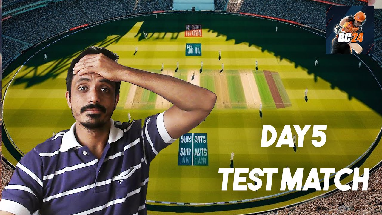 Can I WIN DAY 5 Test Match Mode Scenario Real Cricket 24 Hardcore Mode ...
