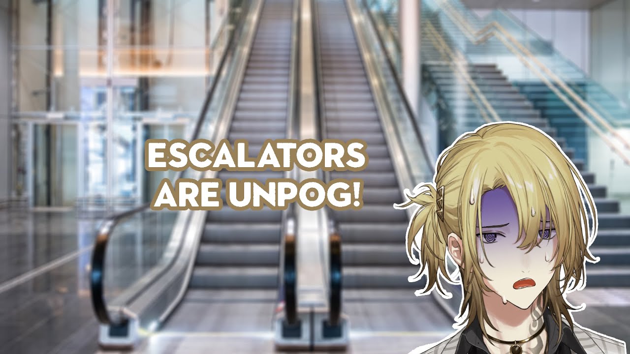 Luca is scared at escalators - YouTube