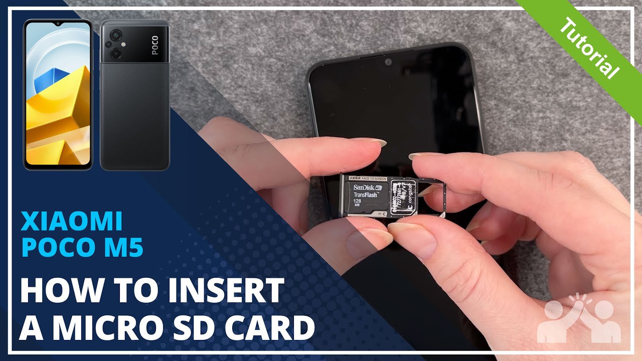 Xiaomi Poco M5- How to insert a micro-SD card • 💾 • 📱 • 📈 • Tutorial ...