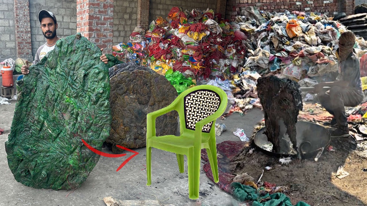 How Millions Waste Polythene Bags Convert into Plastic Chairs through ...
