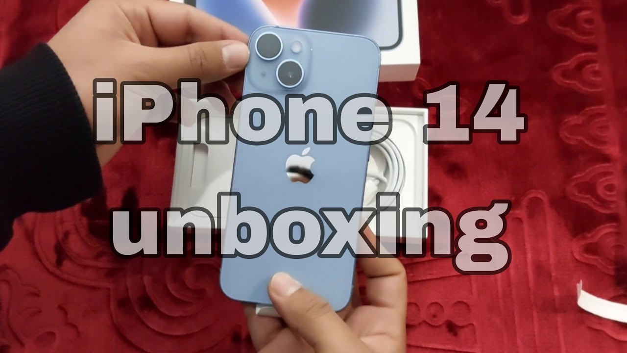 iPhone 14 blue Unboxing - YouTube