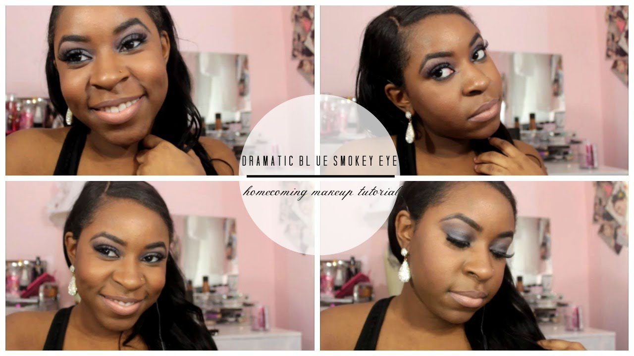 Dramatic Blue Smokey Eye | Homecoming Makeup Tutorial - YouTube