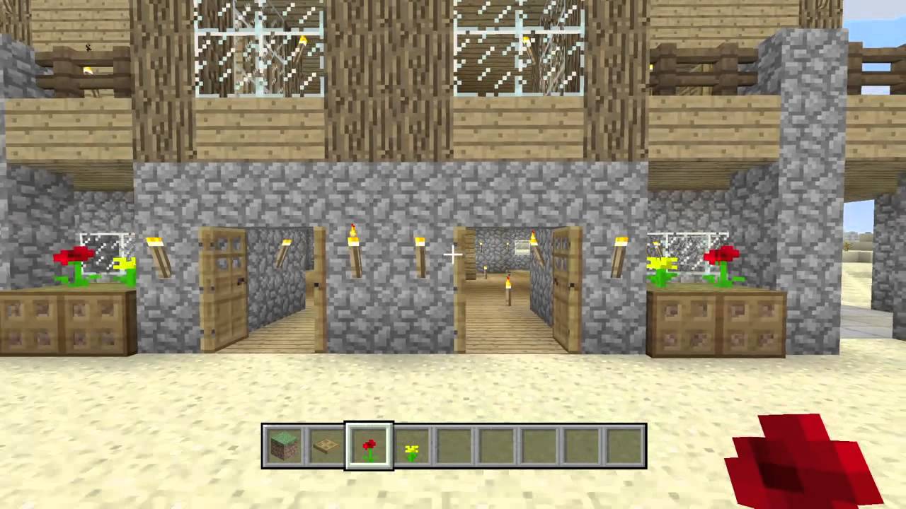 Minecraft PS4 - How To Build An Epic Wooden House (4) - YouTube