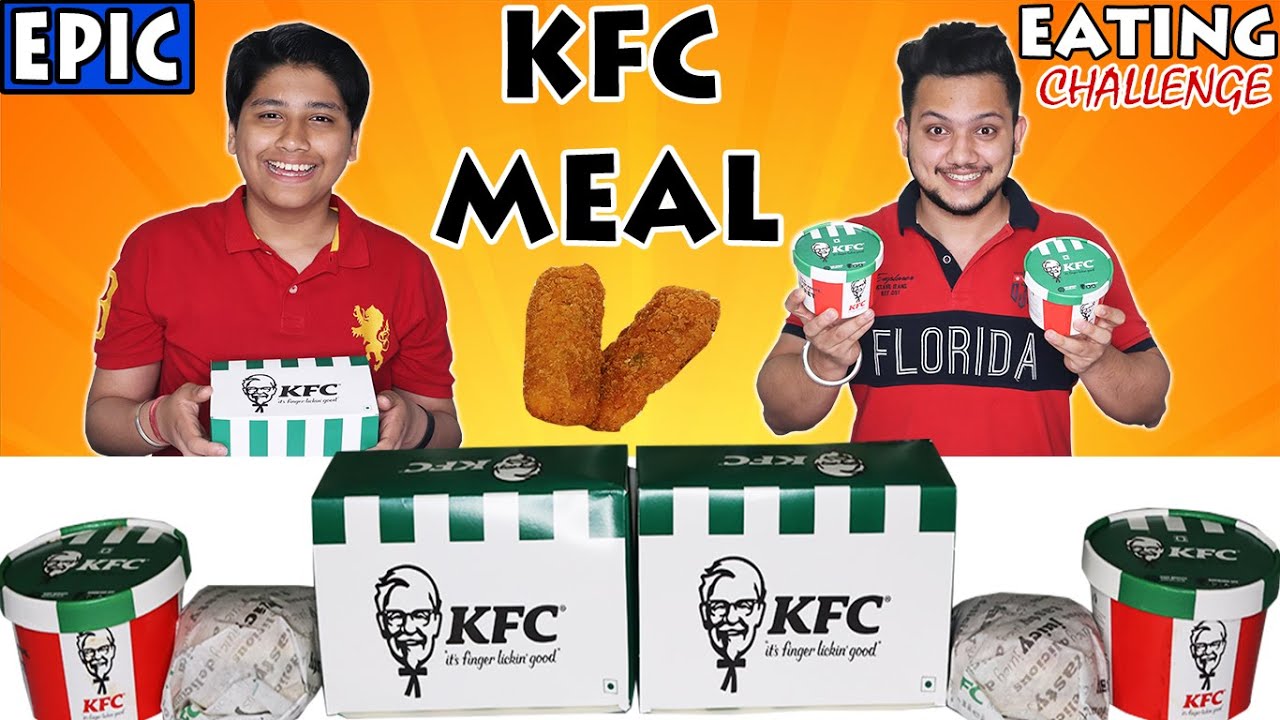EPIC KFC MEAL EATING CHALLENGE | Kfc Burger & Rice Bowl Eating ...