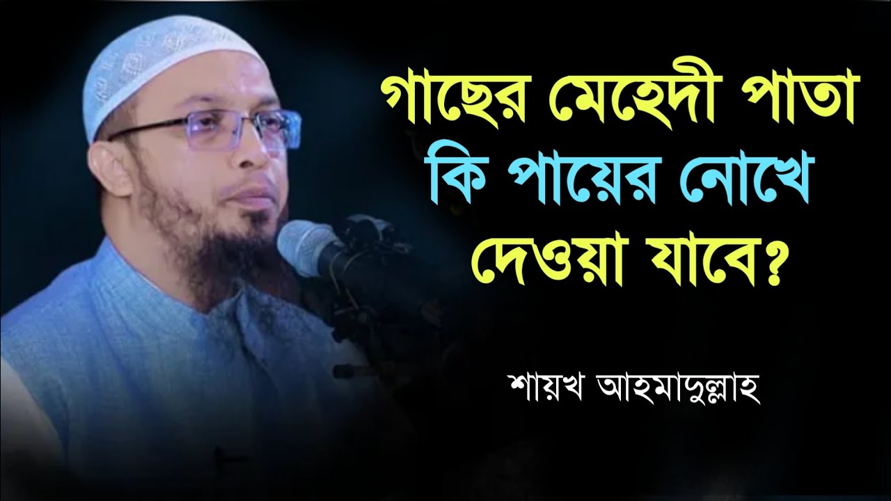 Gacher Mehedi Pata Ki Payer Nokhe Dewa Jabe | Shaikh Ahmadullah | BDHR ...