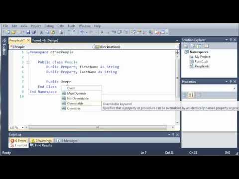 Visual Basic Tutorial - 102 - Introduction To Namespaces - YouTube
