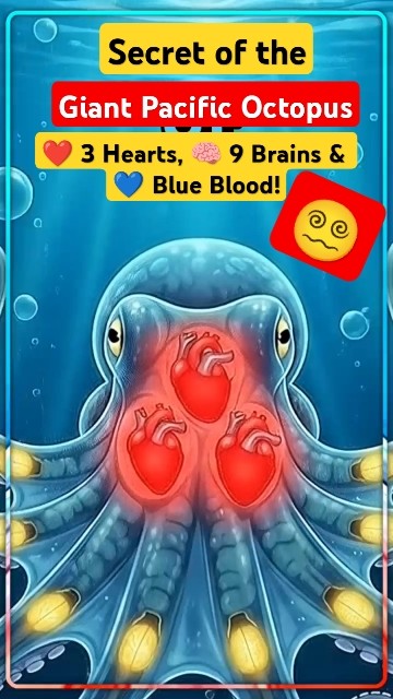 the secret of Giant Pacific Octopus is 3 Hearts,9 Brains & Blue Blood ...