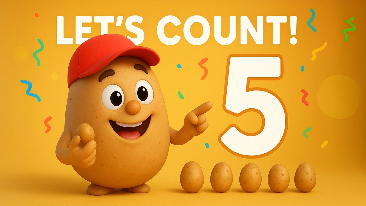 🥔 Potato Counting 1 to 5 | Fun Numbers Song for Kids #potato #counting ...