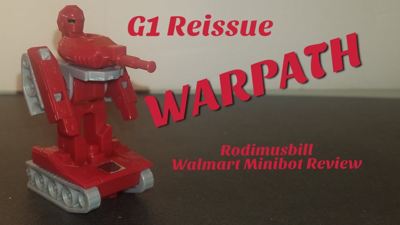 G1 WARPATH Walmart Reissue Transformers Minibot Figure Review (2018 ...