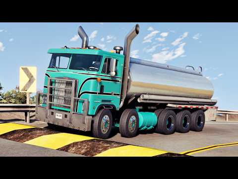 Trucks vs Speed Bumps #218 | BeamNG Drive | 🤜 Truck &Too